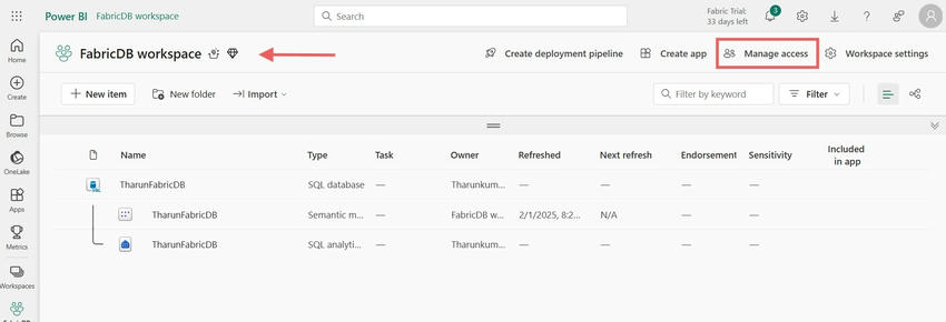 Setting Up Microsoft Entra Service Principal For Azure Rbac And Connecting To Fabric Sql Database